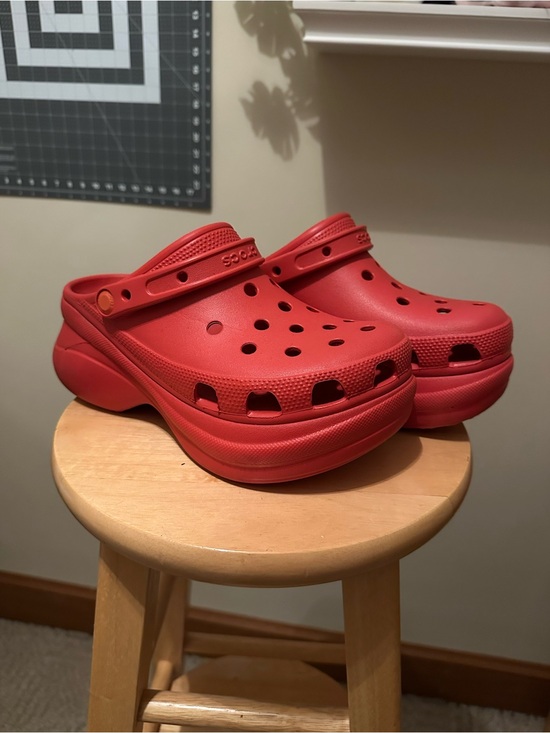 CROCS | Shoes | Crocs Platform Clog In Red | Poshmark